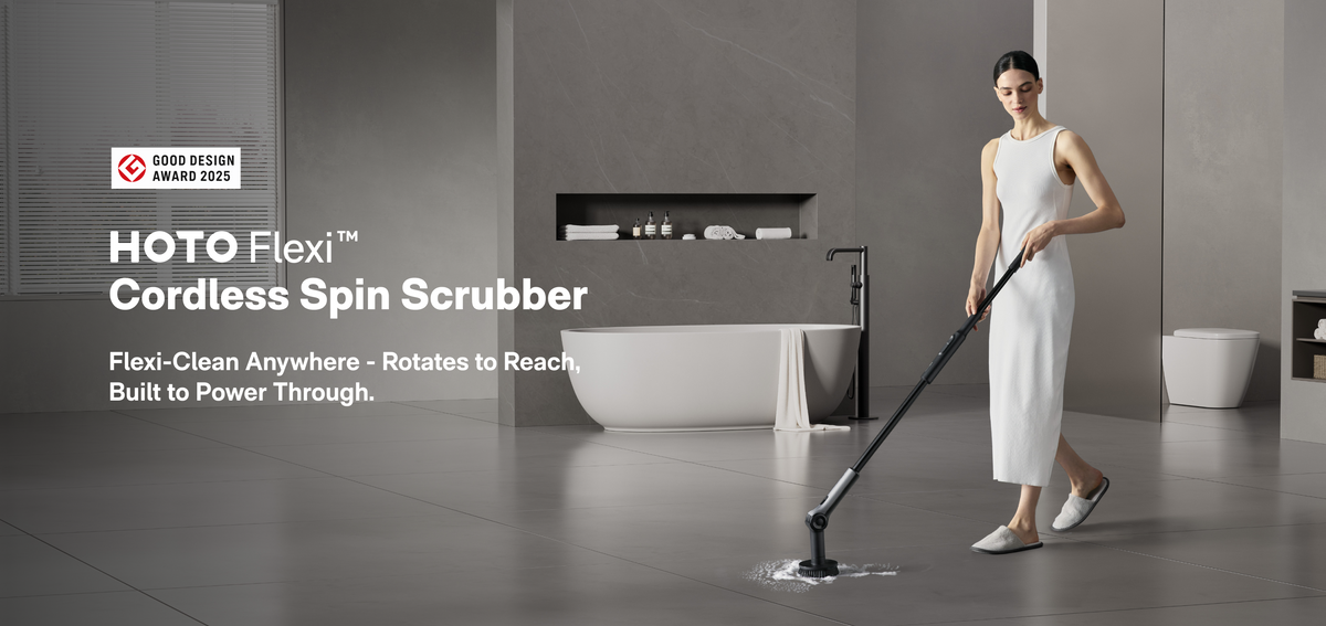 HOTO Flexi™ Cordless Spin Scrubber