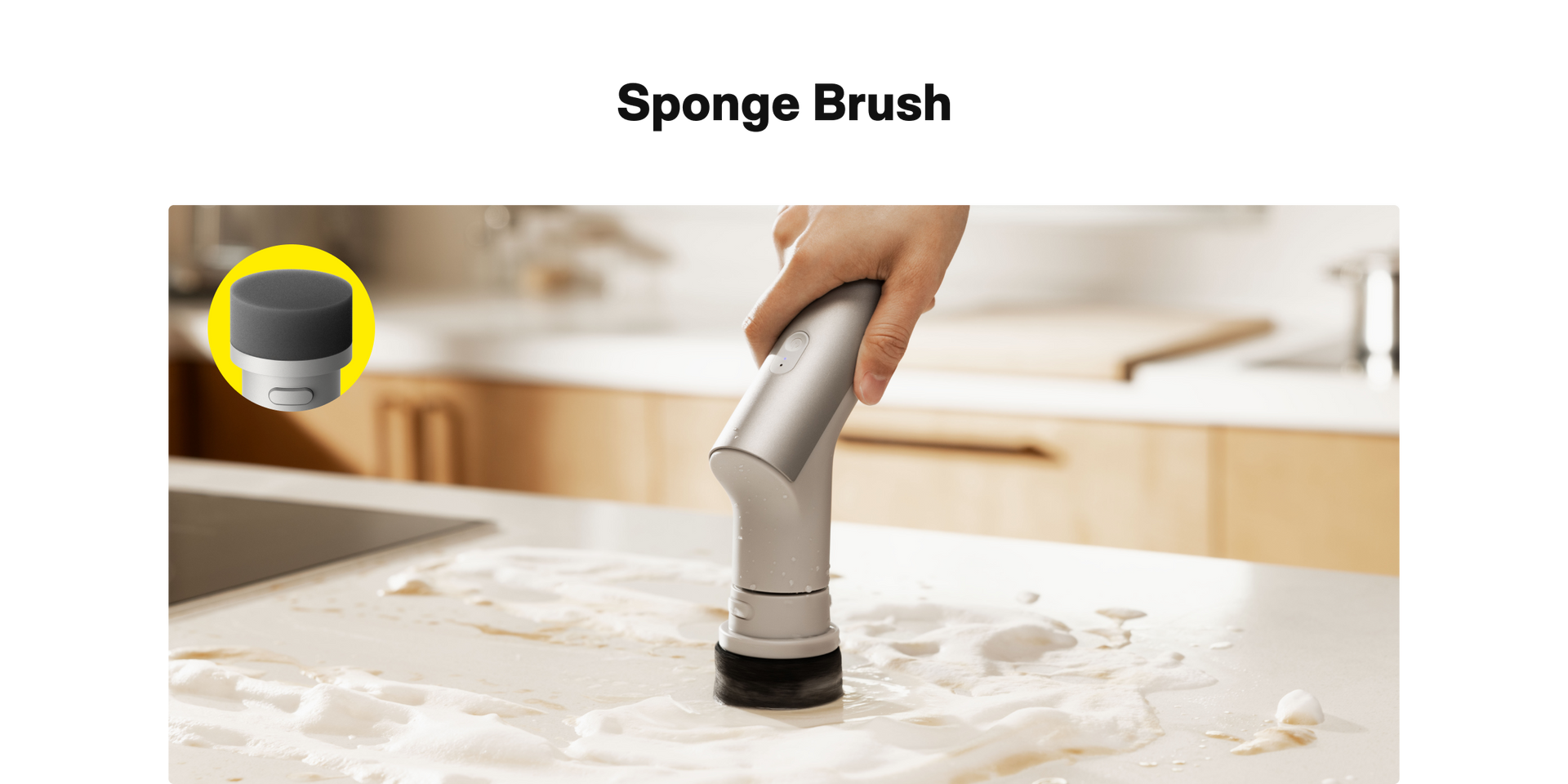 HOTO Electric Kitchen Spin Scrubber | Cordless Waterproof Cleaning Tool